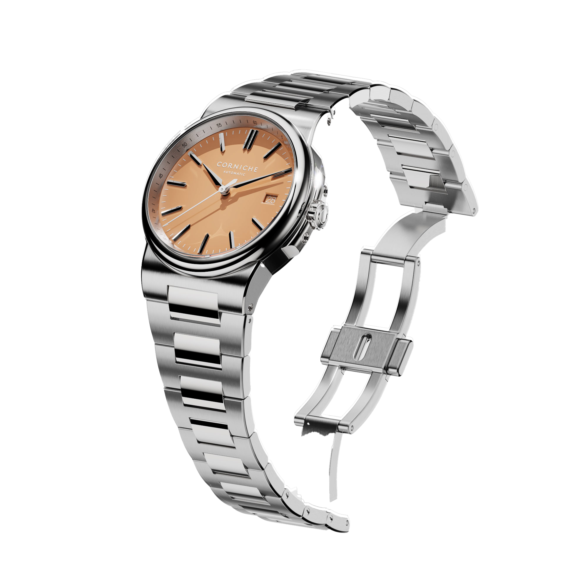 Corniche La Grande Steel with Salmon dial – Klassy Watches