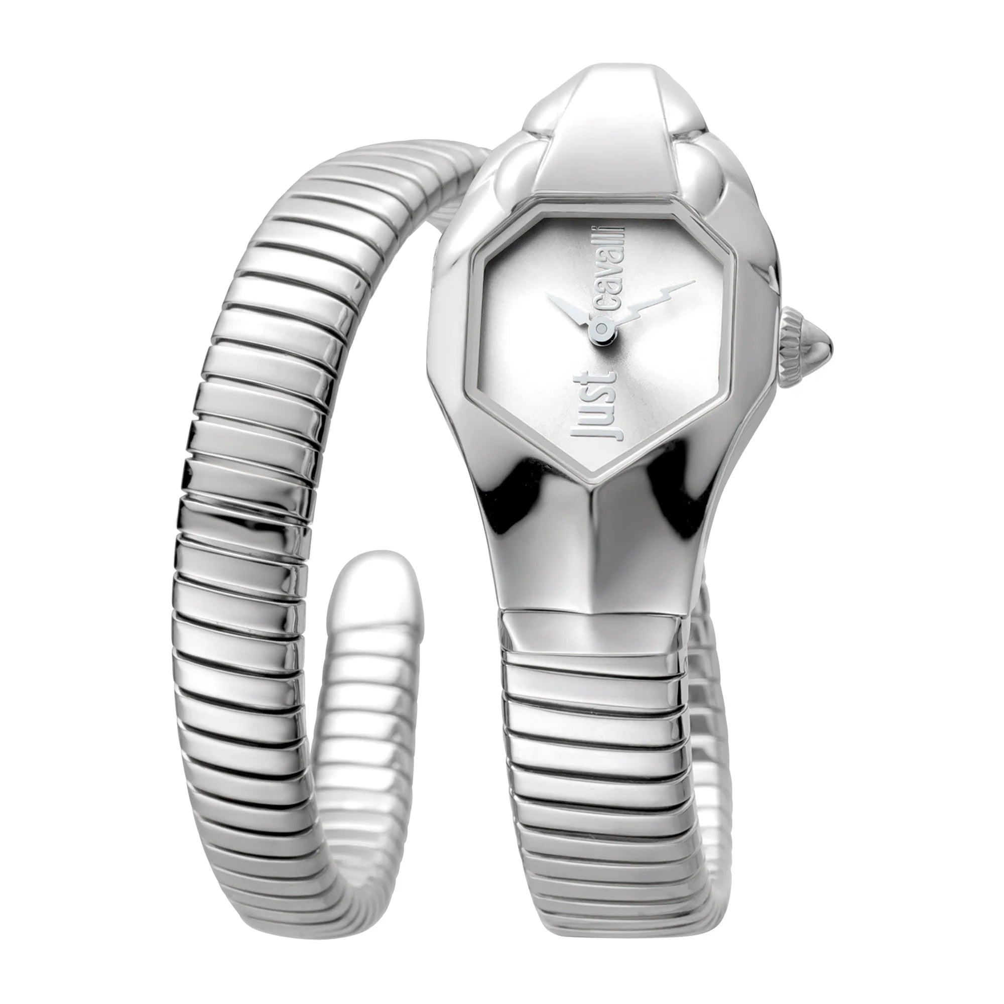Just Cavalli Signature Snake Glam DNA - Silver – Klassy Watches